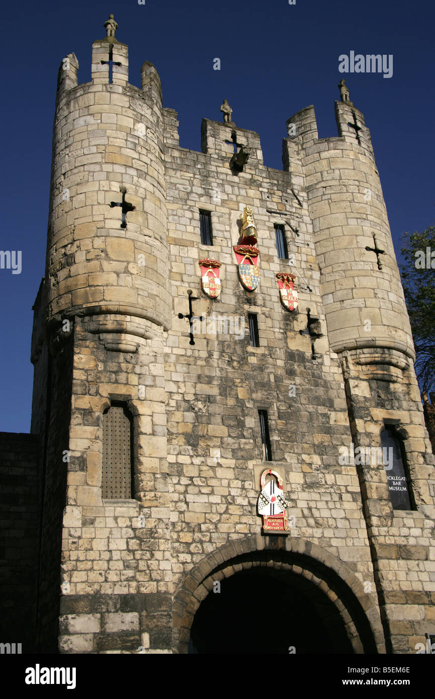City of York, England. Micklegate Bar is one of the four primary ...