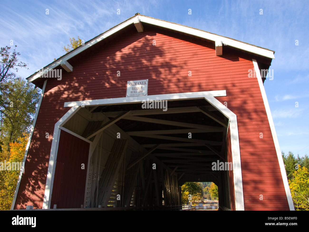 Shimanek covered bridge hi-res stock photography and images - Alamy