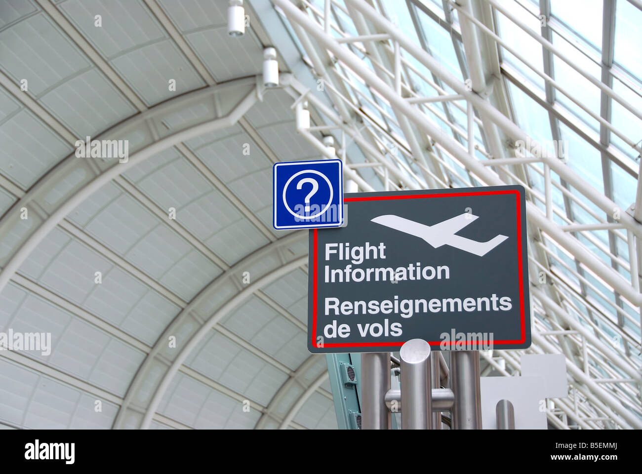 Flight information sign in international airport Stock Photo - Alamy