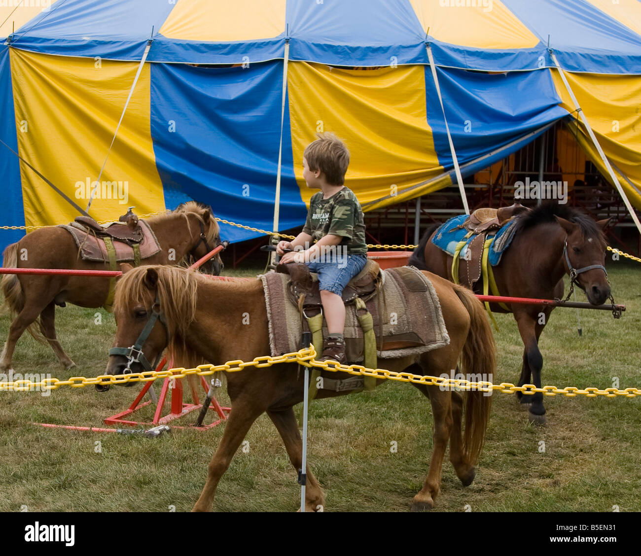Child on a pony ride Stock Photo - Alamy