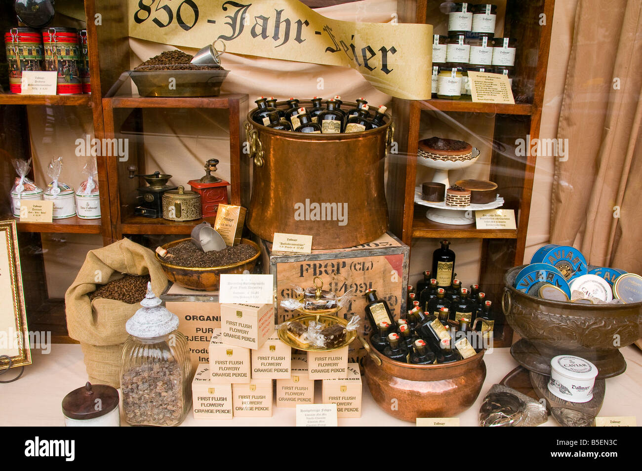 Window display at Dallmayr delicatessen Munich Bavaria Germany Stock ...