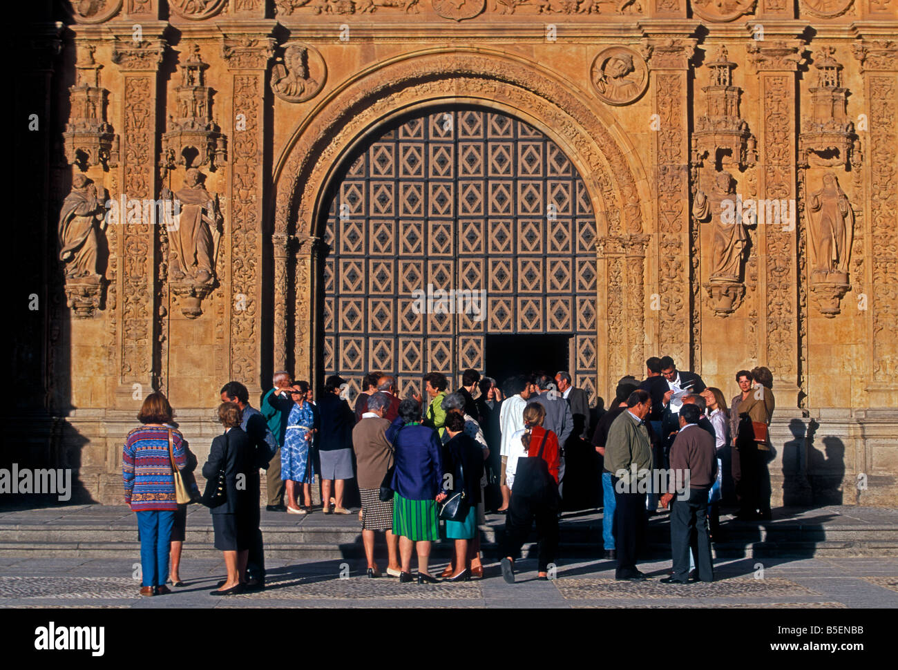 Spanish people, tourists, visitors, visiting, San Esteban Monastery ...