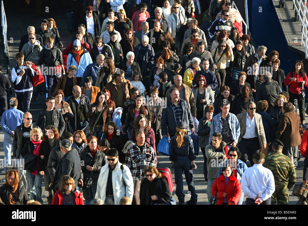 Crowds in the city Rhodes, Greece Stock Photo - Alamy