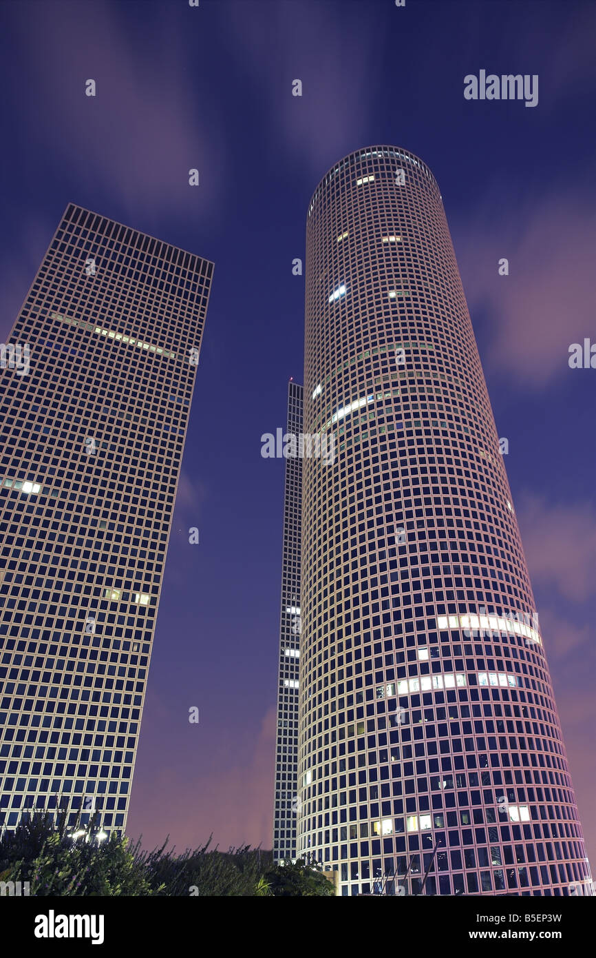 Magnificent high altitude buildings in business part Tel Aviv on a ...