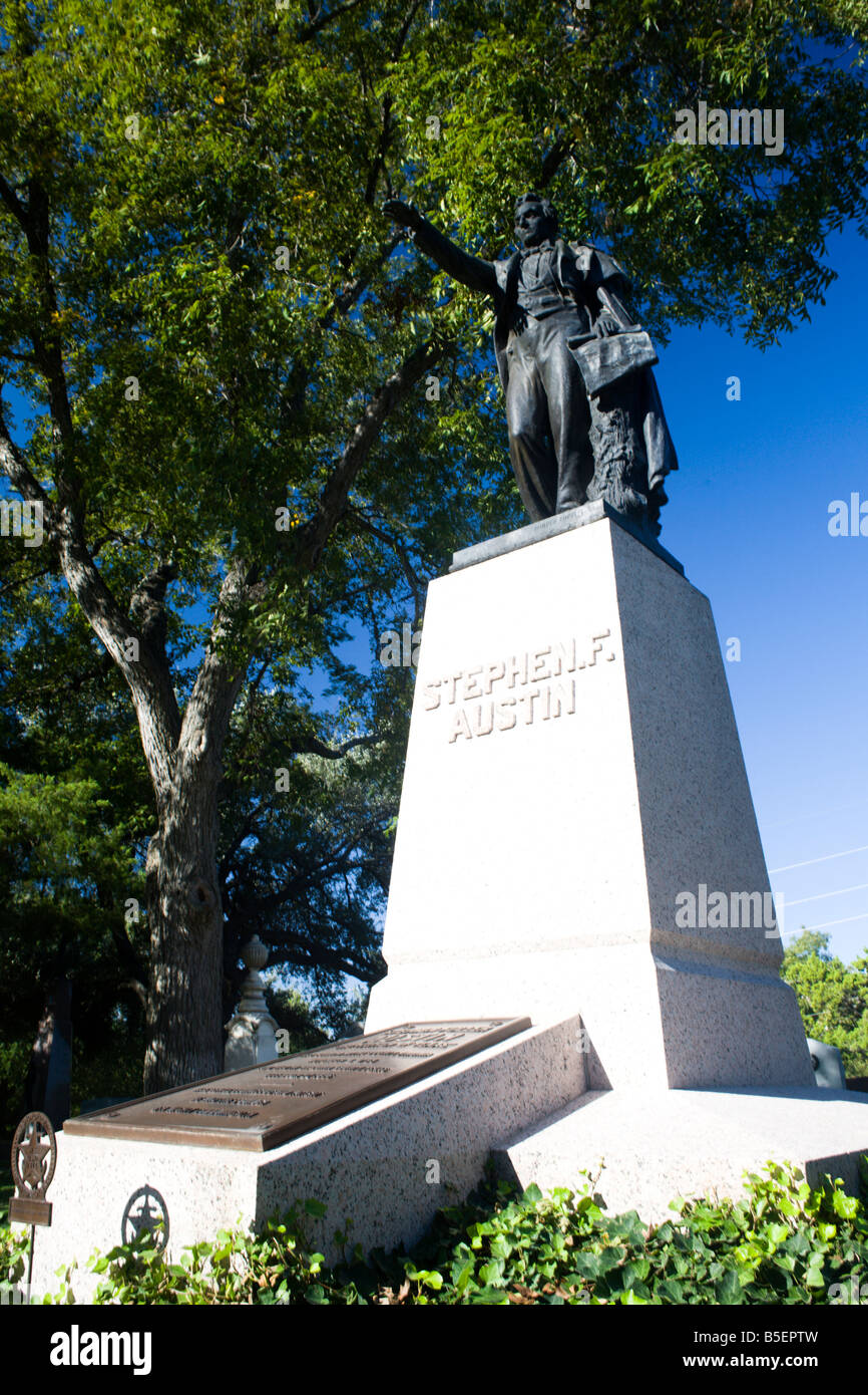 Stephen F Austin's grave at the Texas State Cemetery in downtown Austin ...