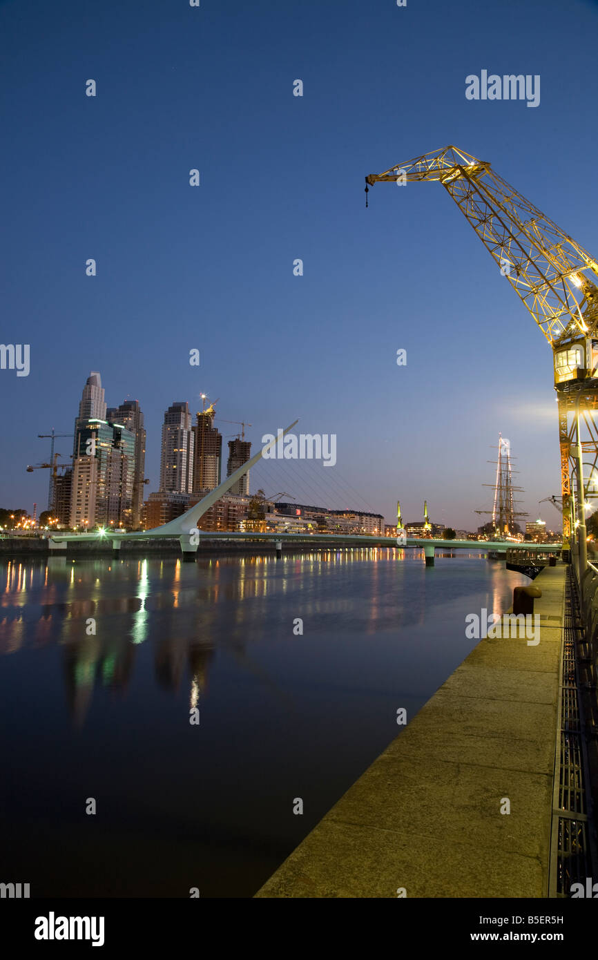 Illumintated dock cranes at night Stock Photo - Alamy