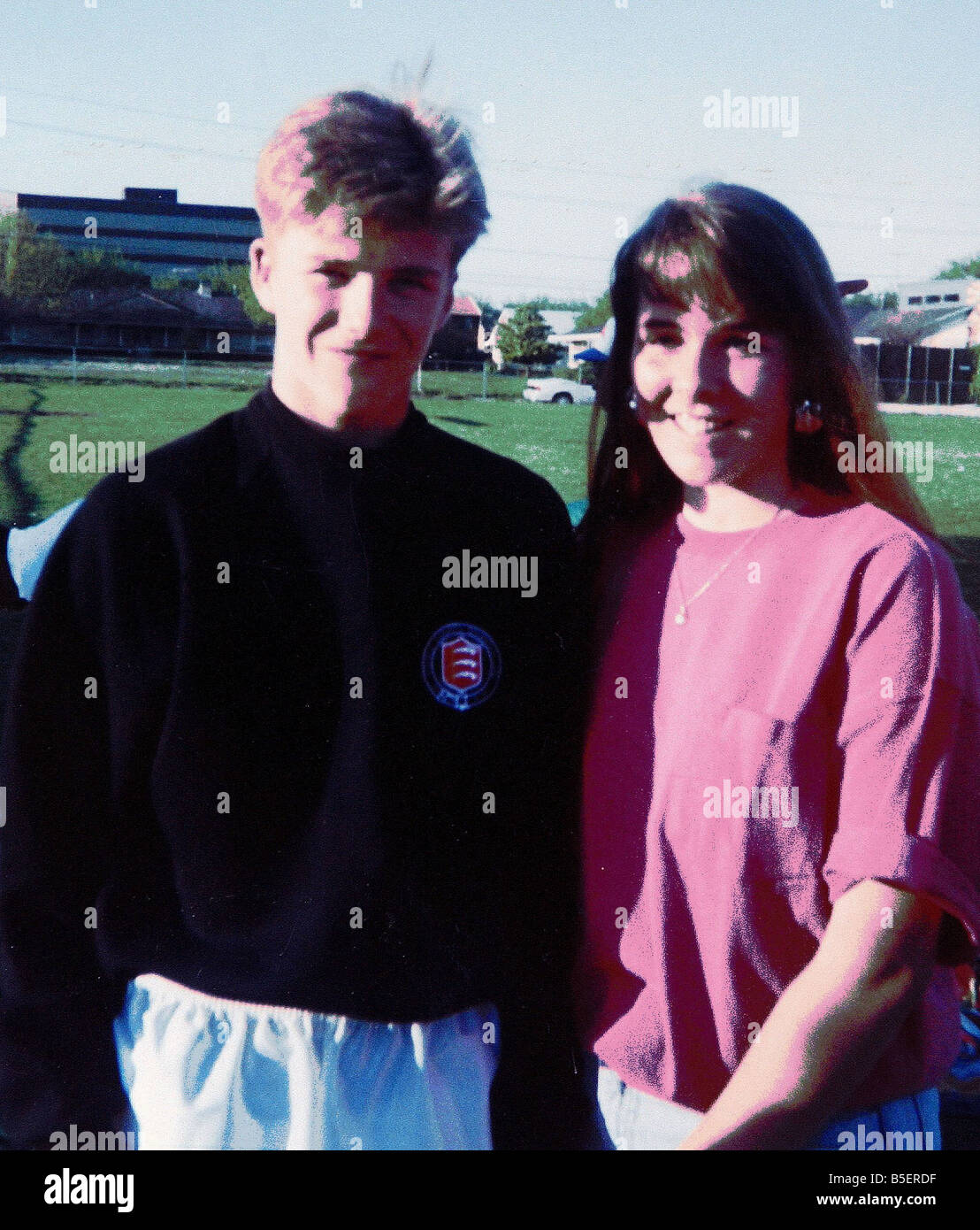 David Beckham and his First Love Jodi Price pictured in Texas whilst ...