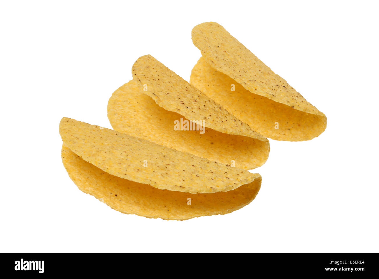 Taco shells cutout on white background Stock Photo - Alamy