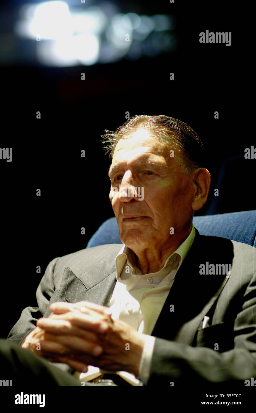 Ex sixties villain Mad Frankie Fraser at a London screening house where ...