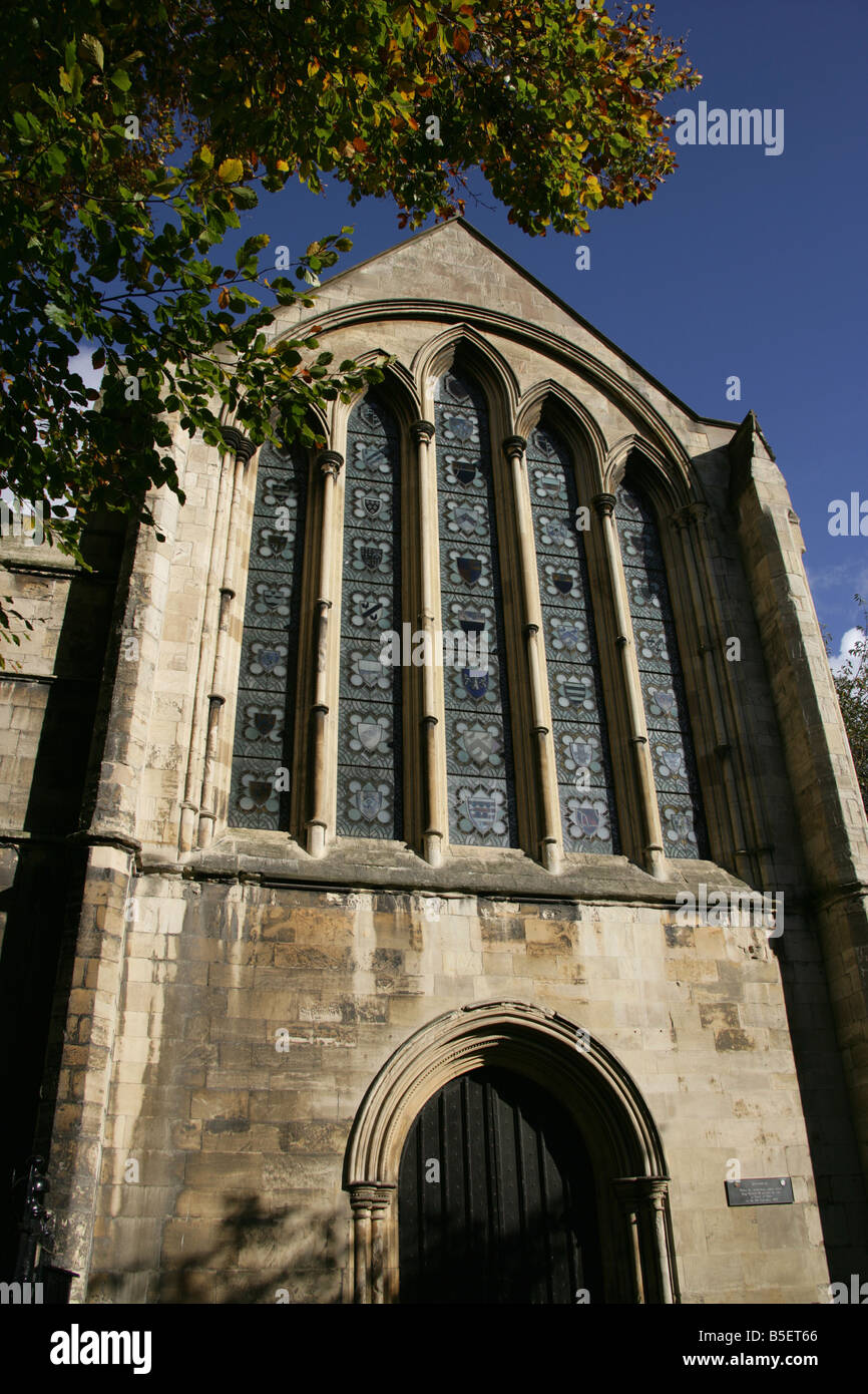 City of York, England. Close up view of the west façade and main ...