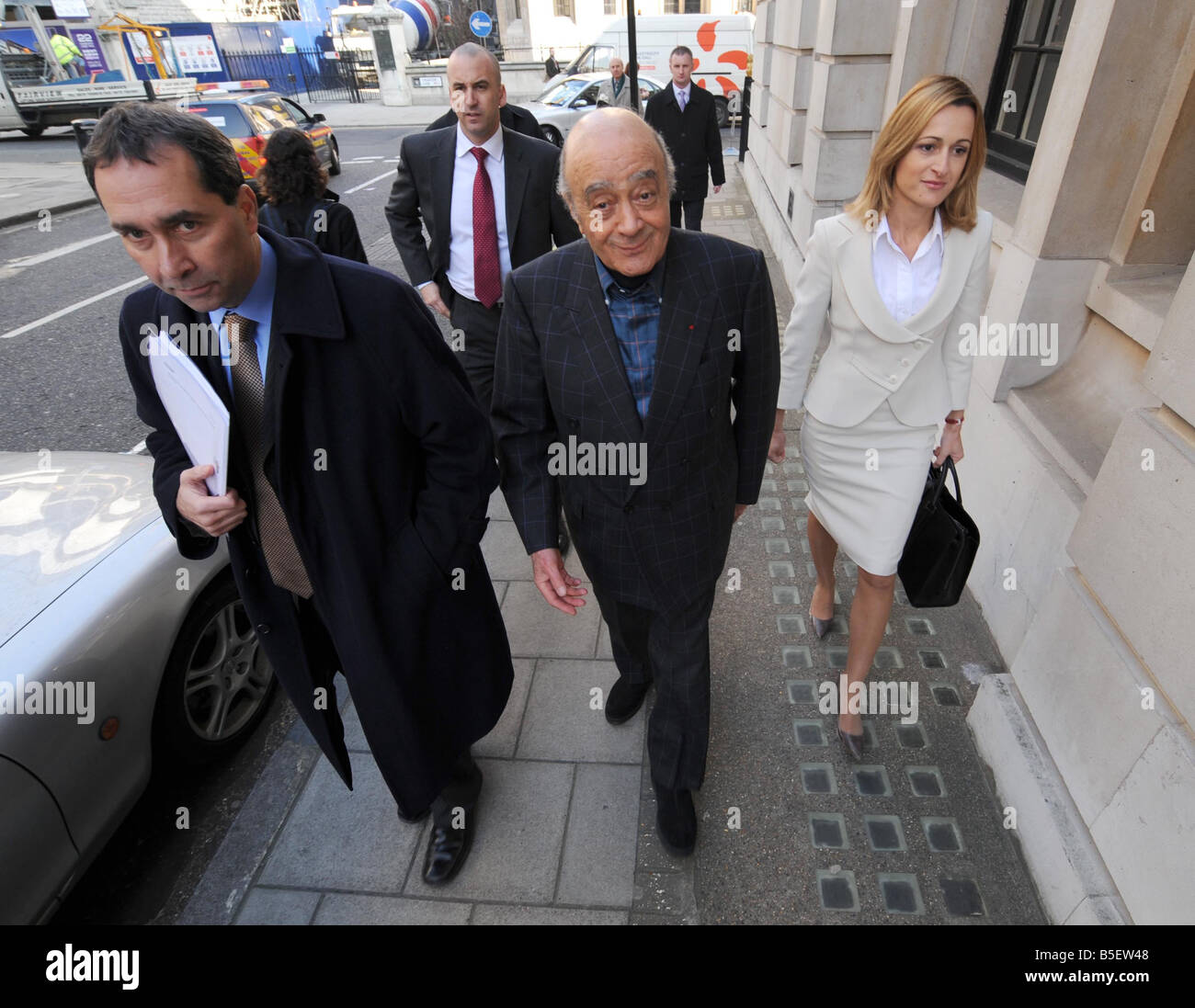 Mohammed al Fayed arrives at the High Court to give evidence at the ...