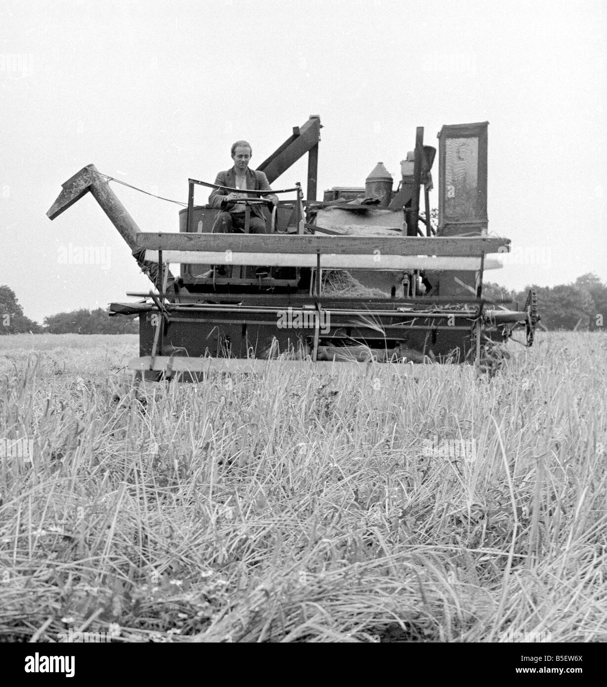 Combine harvesters Black and White Stock Photos & Images - Alamy
