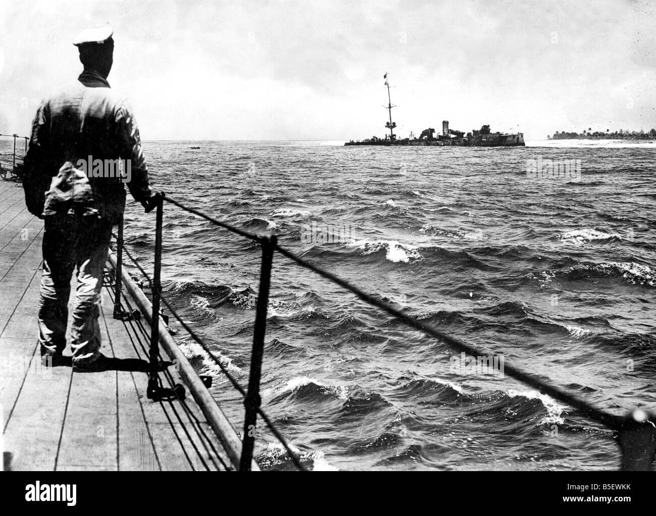The wreckage of the German cruiser The Emden after being pounded to ...