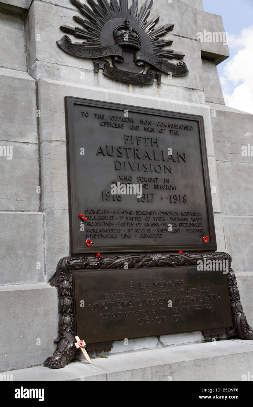 Australian 5th Division memorial and cemetery at Buttes in Polygon Wood ...