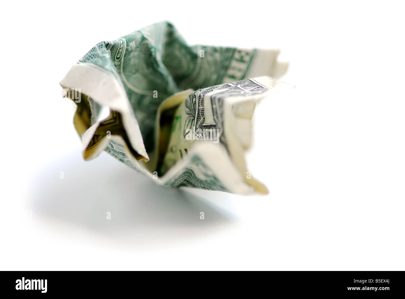 Crumpled one us dollar bill Stock Photo - Alamy