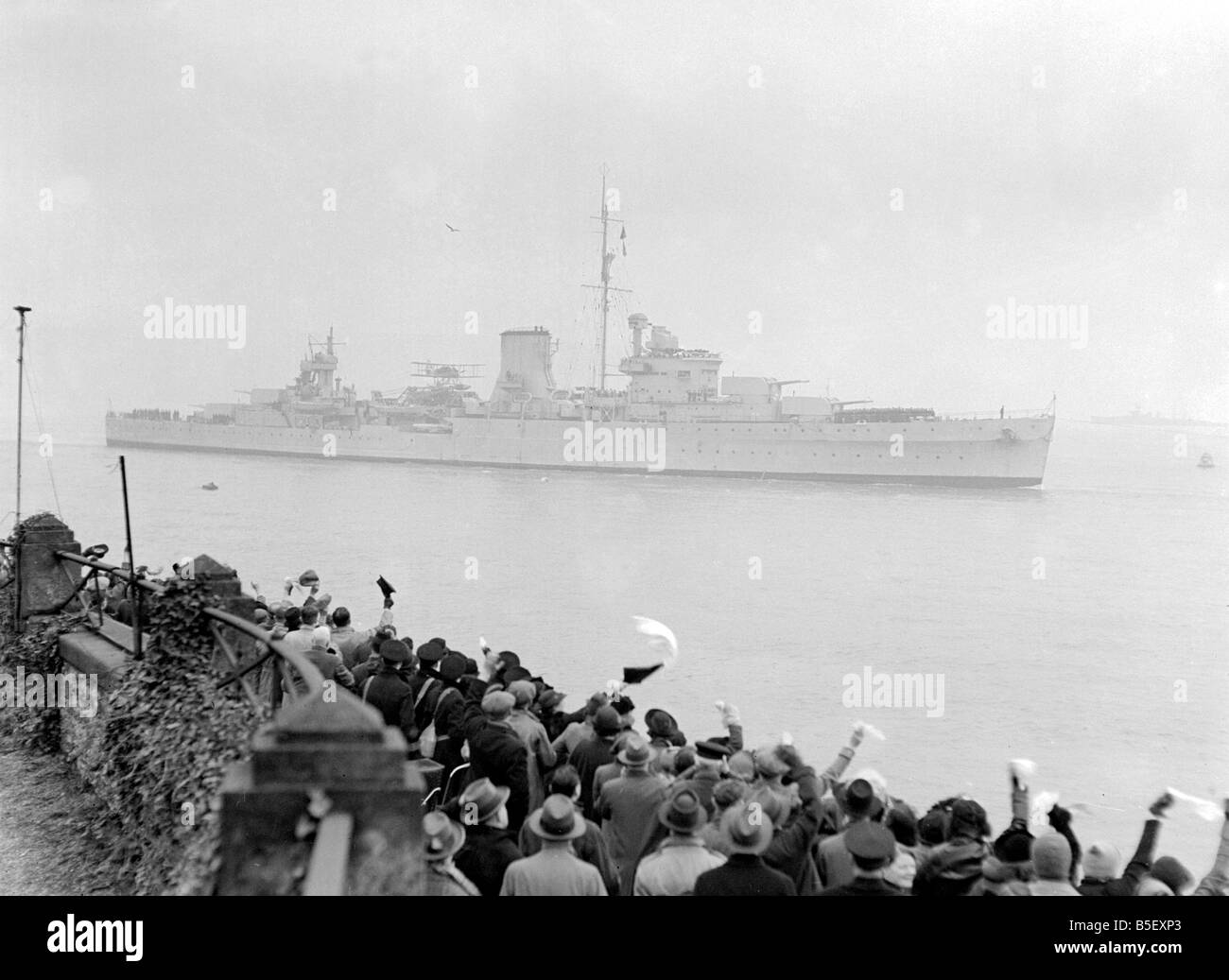 HMS "Ajax," Type "42," seen from Devil's Point coming into Plymouth ...