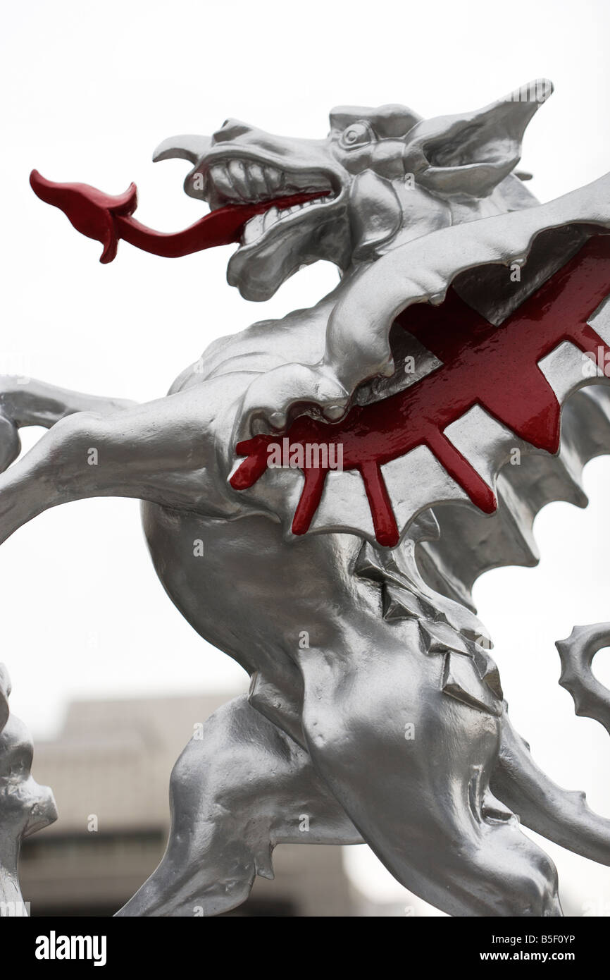 Griffin Dragon an the entrance to the City of London England UK Stock ...