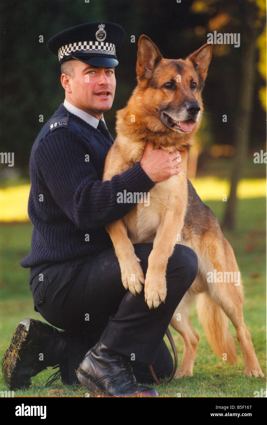 Police Officer Alex Matthewson with police dog Russ winner of the ...