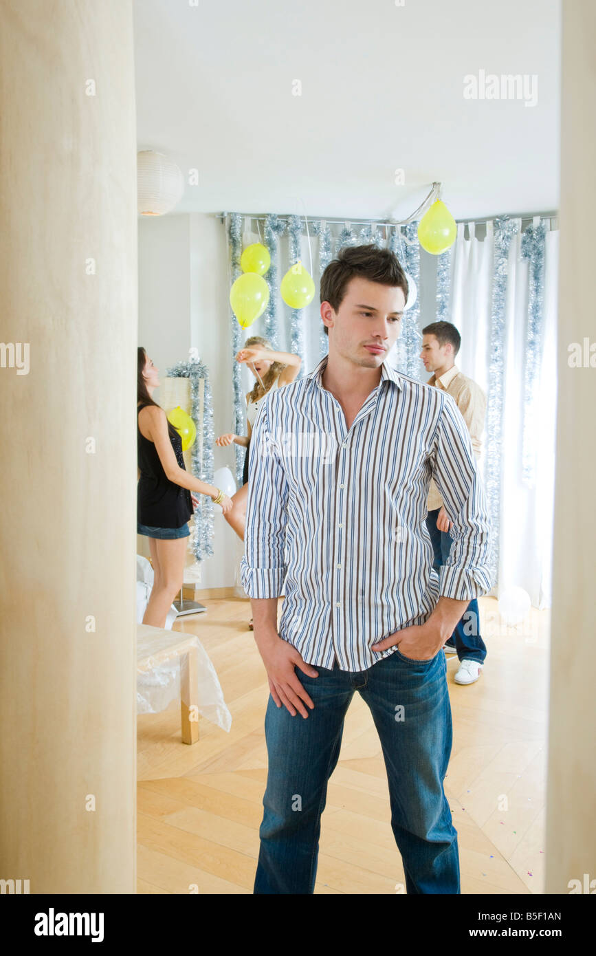 lonely man at party Stock Photo - Alamy