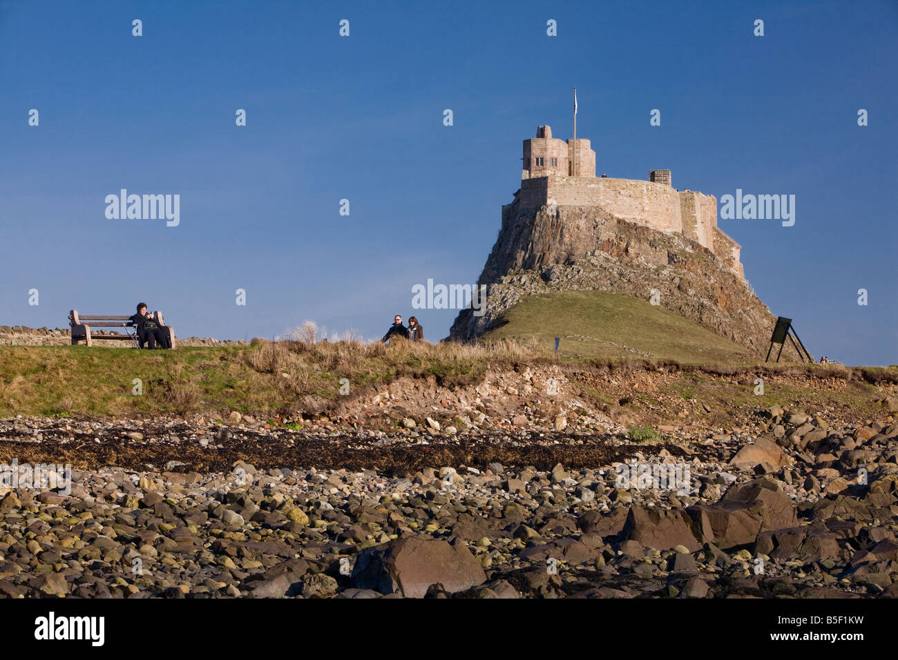 Lindisfarne Castle on Holy Island Berwick upon Tweed Northumberland ...