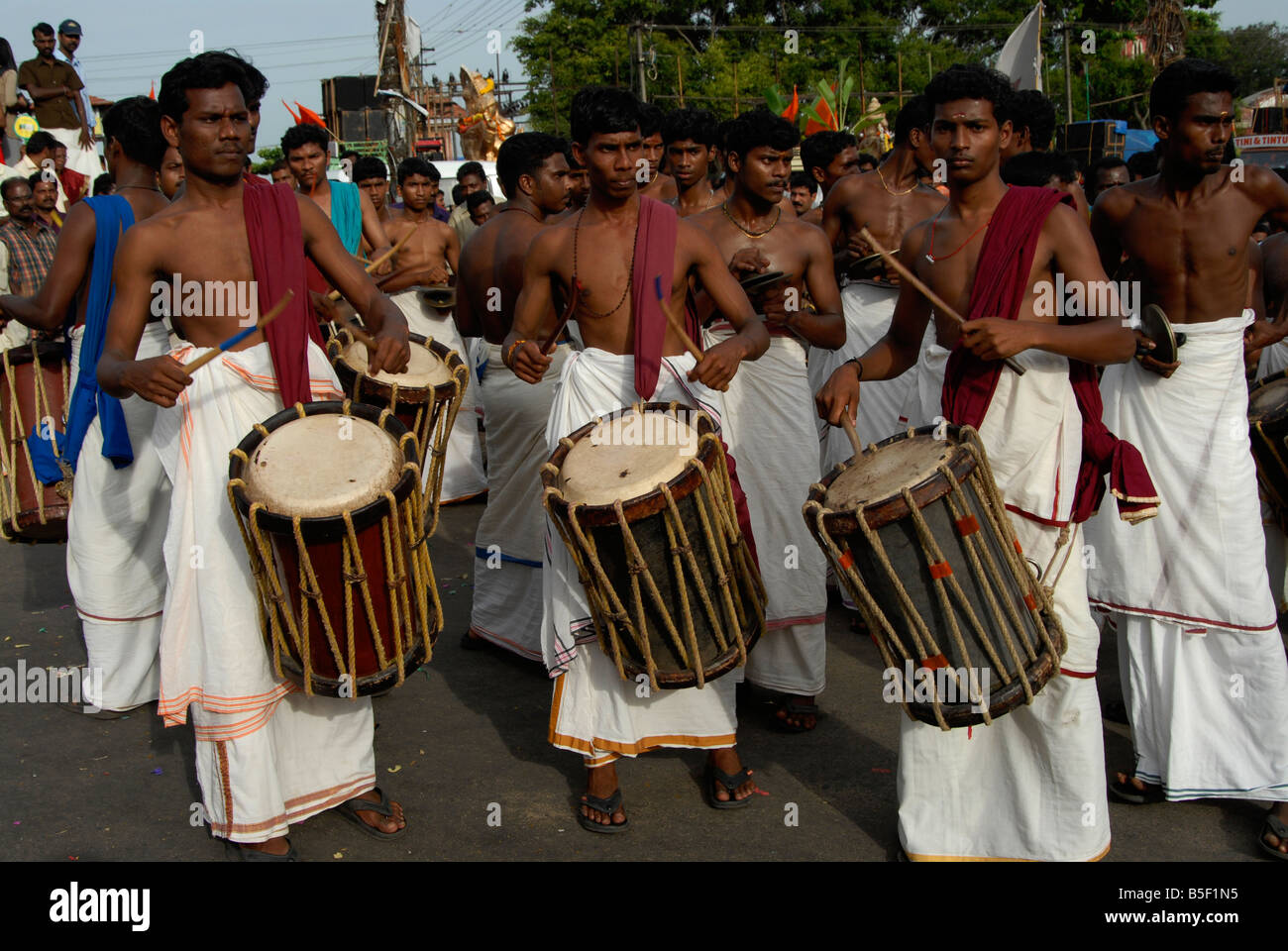 Drum party in a cultural procession in kerala,India Stock Photo - Alamy