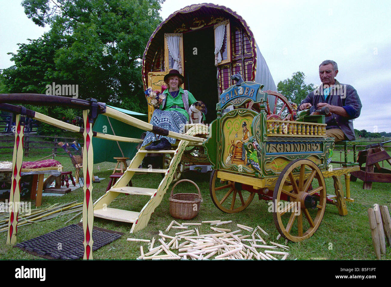 Joan and Pete Smith with their Gypsy caravan camping out at Beamish ...