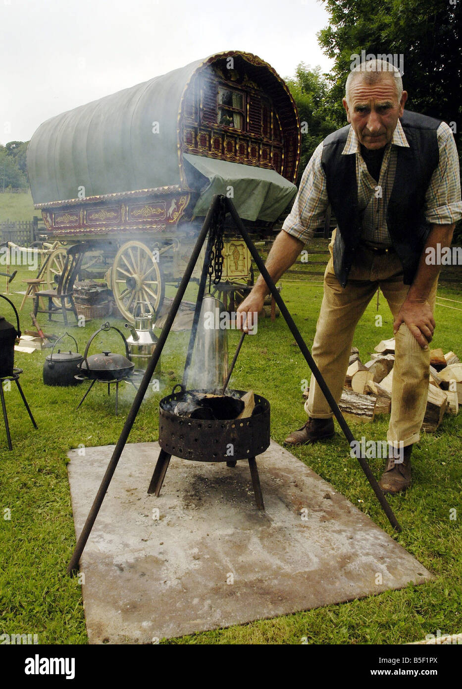 Painted gypsy caravan at Beamish Museum Peter and Joan Smith from the ...