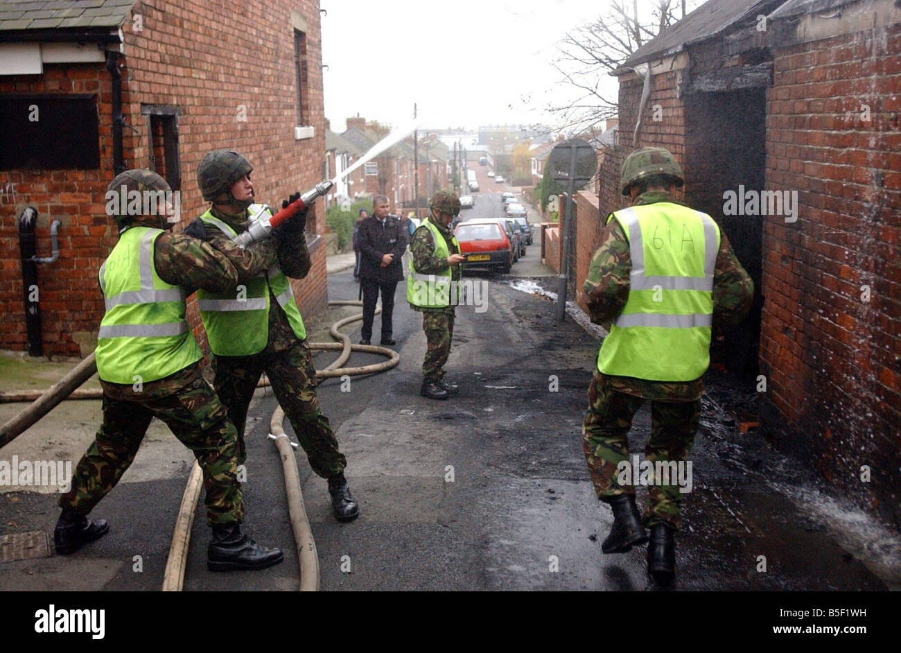 The 8 day firemen firefighters strike November 2002 The army attend a ...