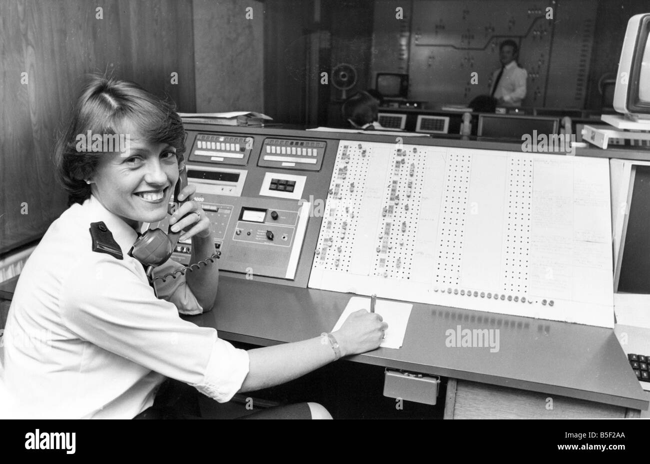 Doreen Clark fields the telephone calls at a North East fire station ...