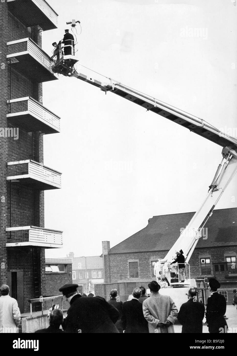 Fire fighters demonstrate the latest in fire engine equipment Simon ...
