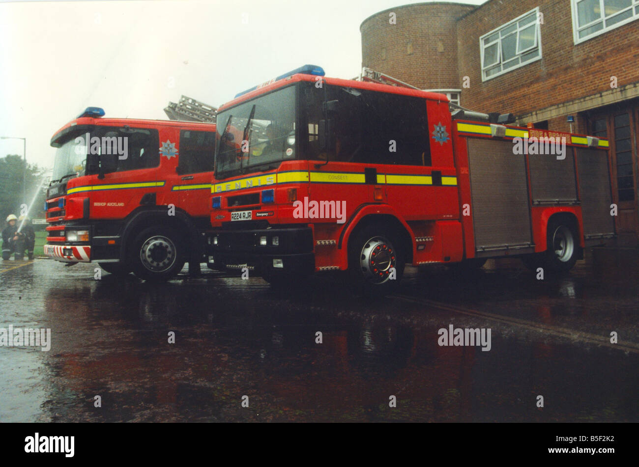 The Durham Fire Brigade take delivery of 2 new fire engines Stock Photo ...
