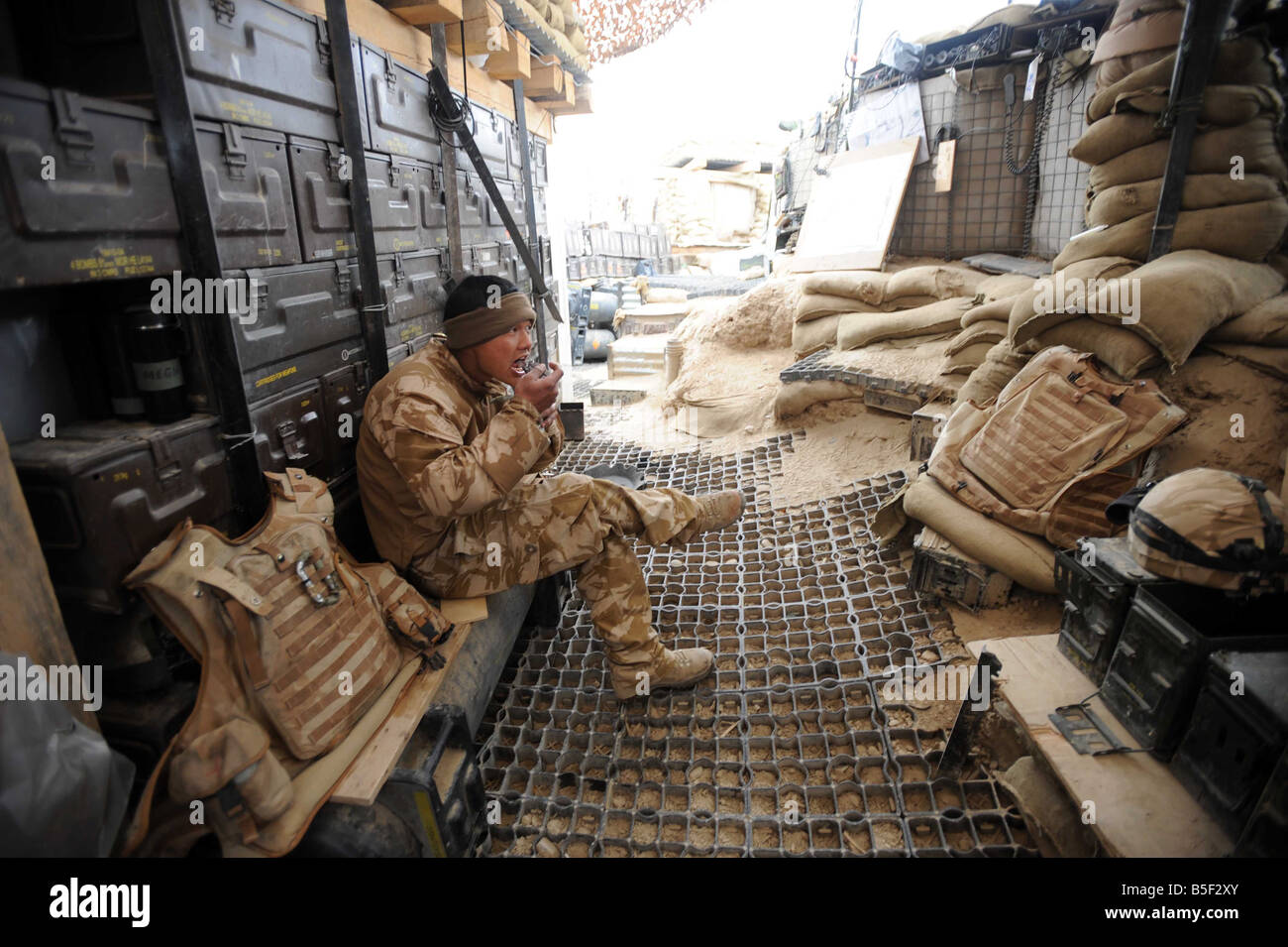 Afghanistan with Hughes O P S JTAC hill FOB Delhi Relaxing after the ...