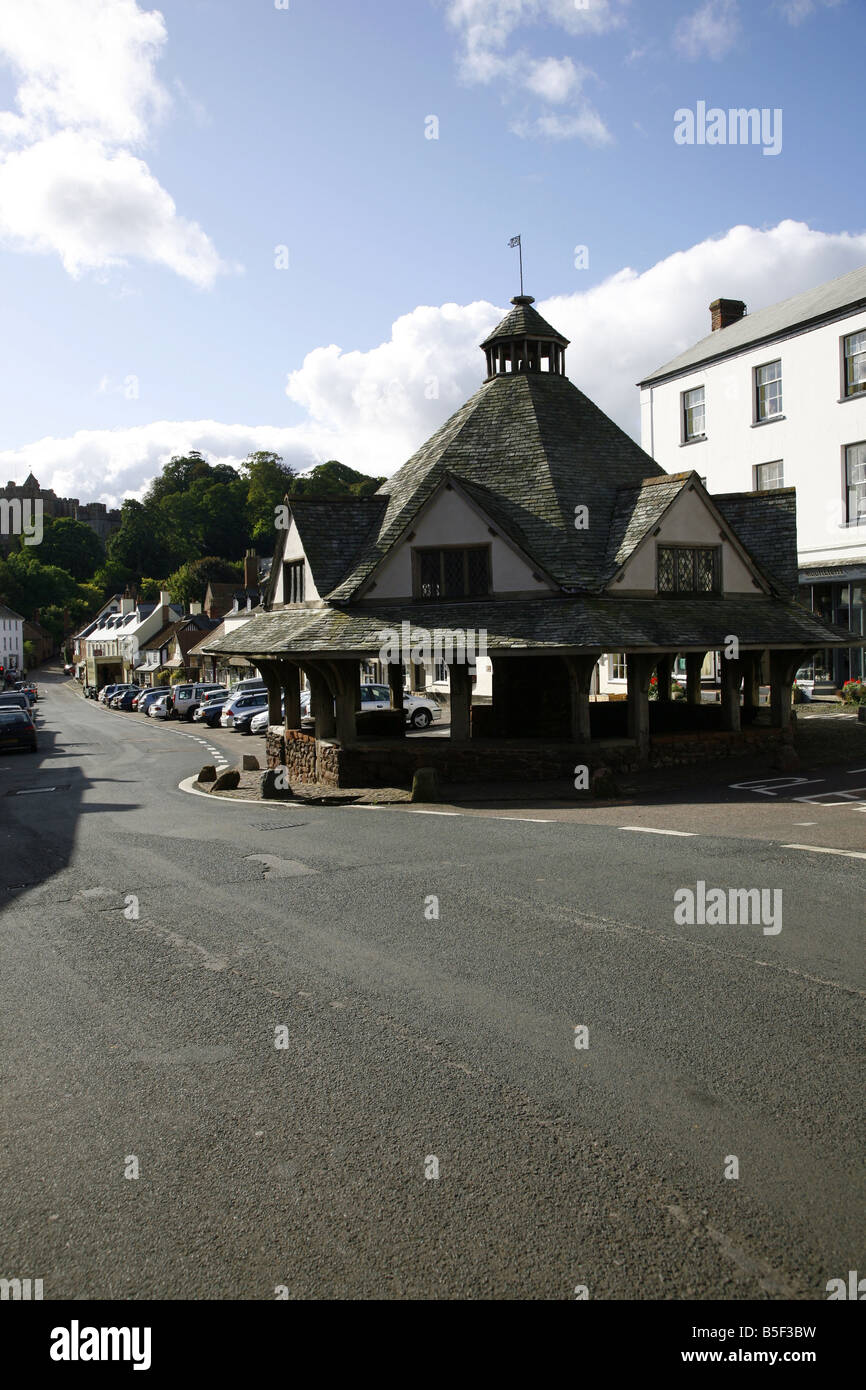 The ancient Yarn Market In the High Street of the village of Dunster ...