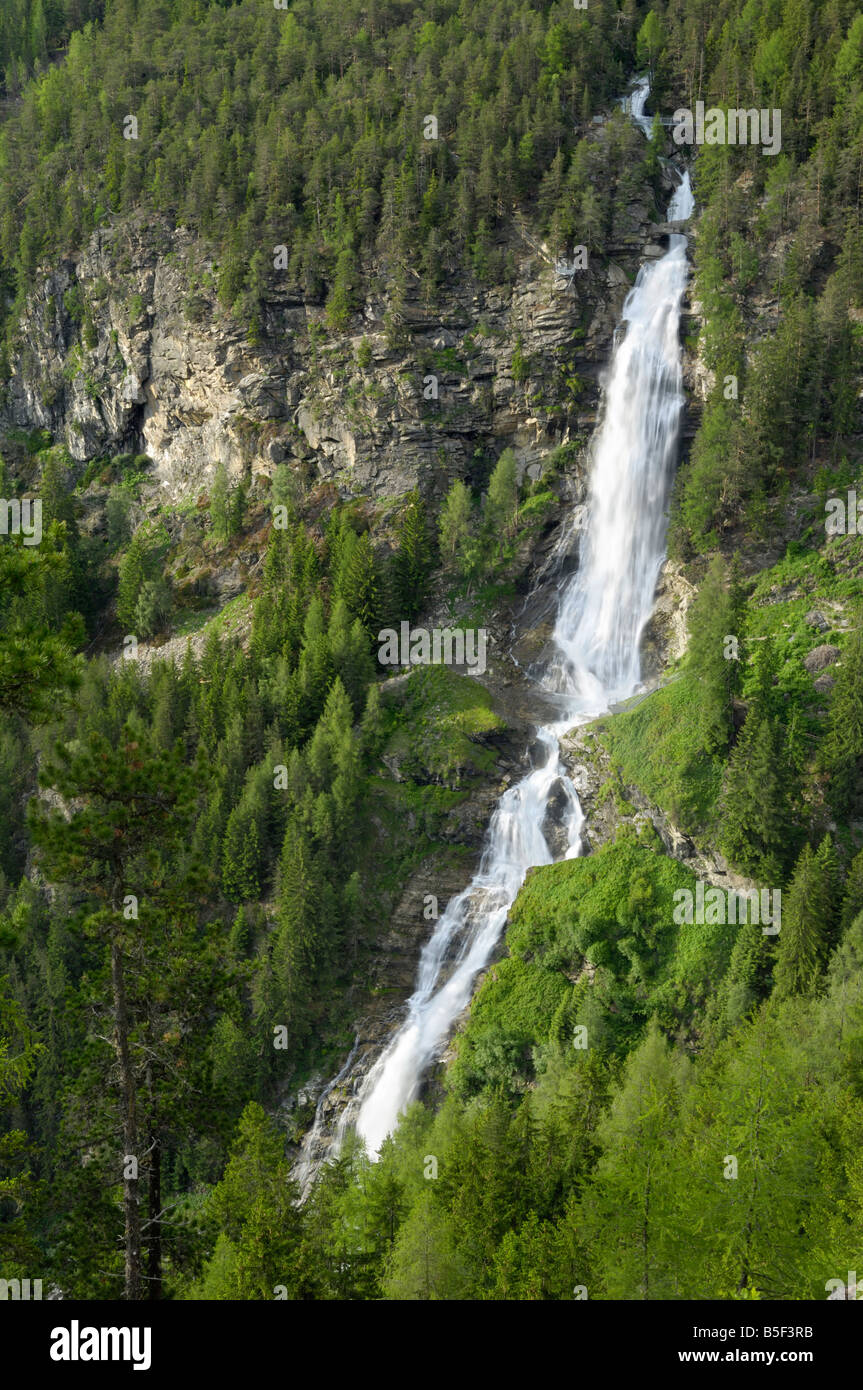 Stuibenfall, Tryols highest waterfall, near Umhausen, Otztal valley ...