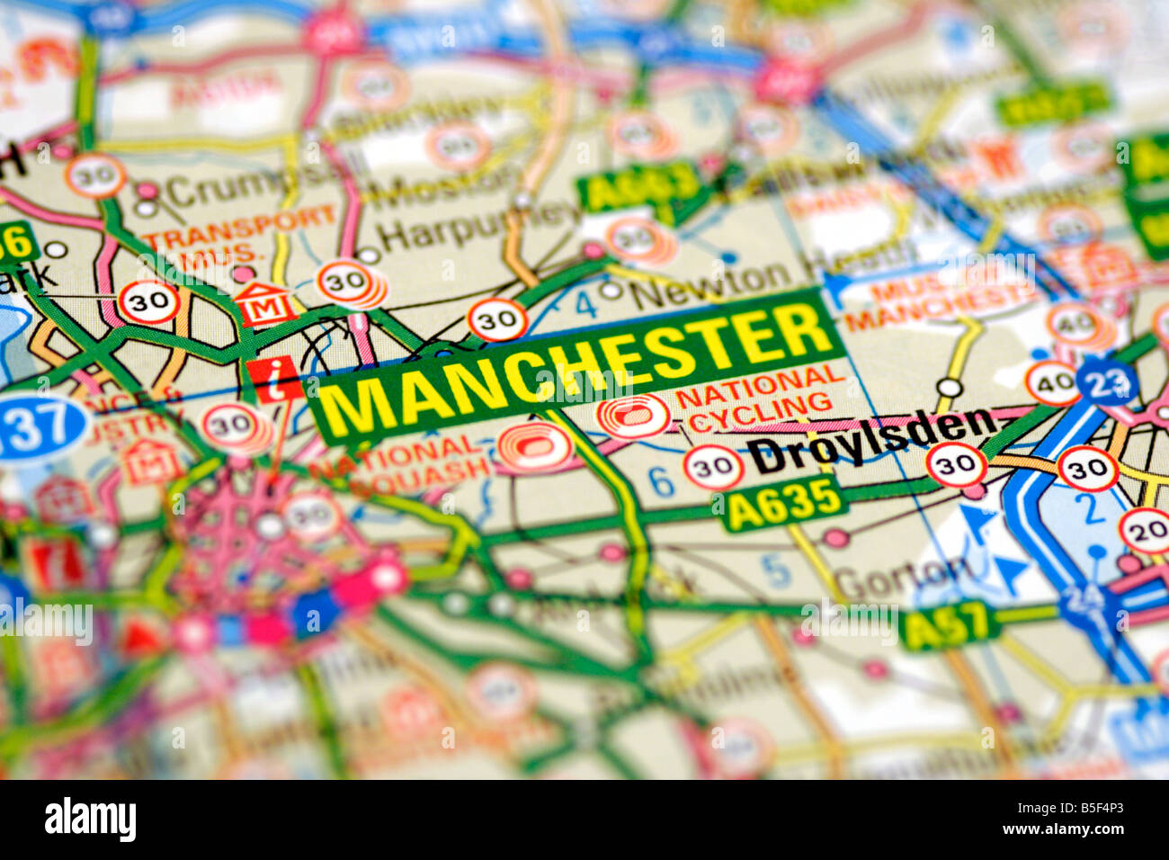 Manchester map hi-res stock photography and images - Alamy