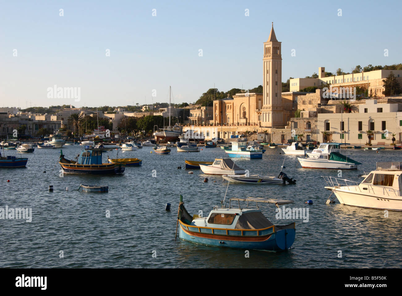 The picturesque harbour of Marsaskala in Malta Stock Photo - Alamy