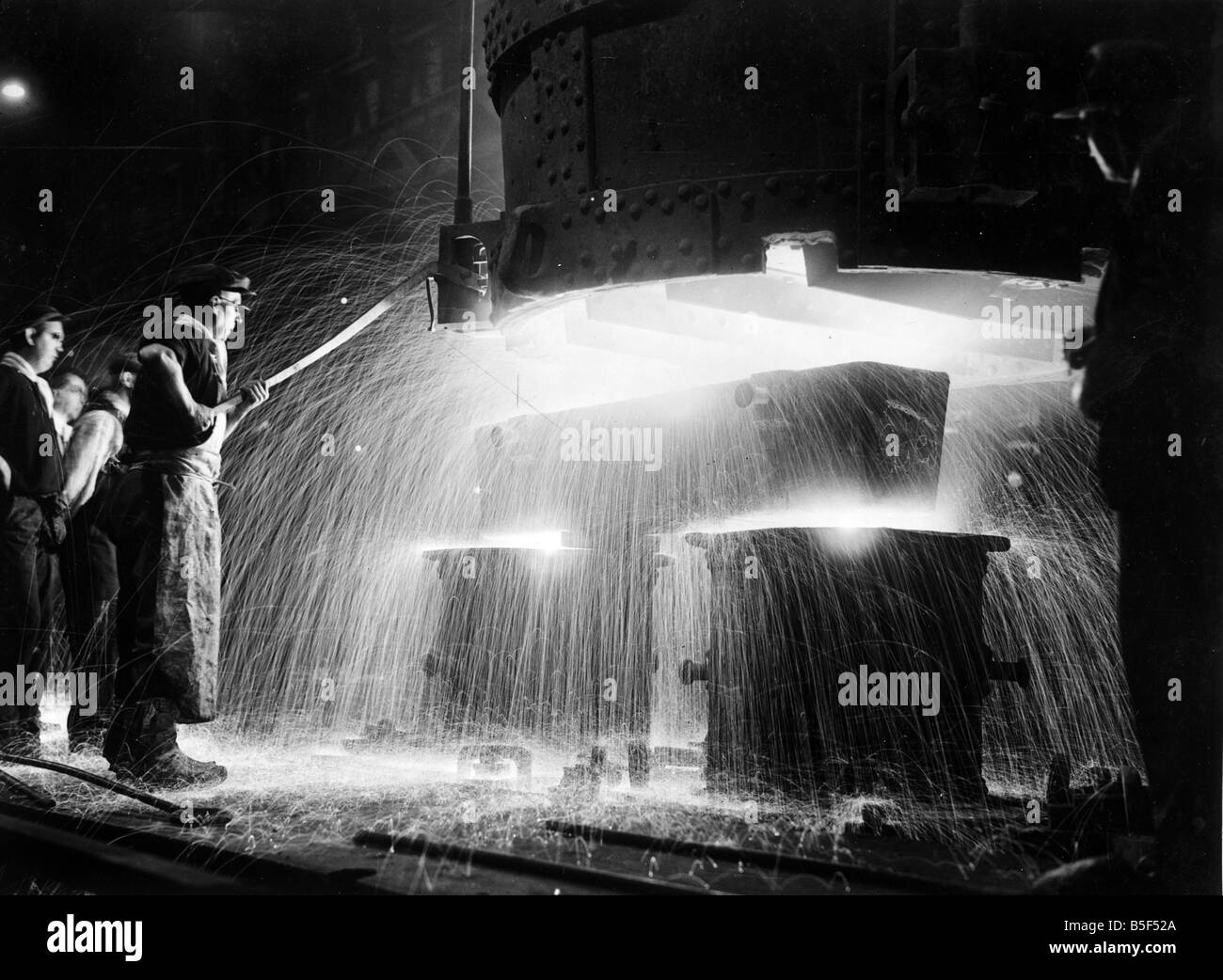 Britains men and women of steel. Steel works of Britain producing ...