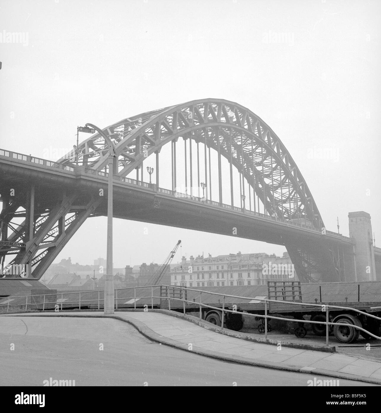 The Tyne Bridge spanning the River Tyne, North East England, linking ...