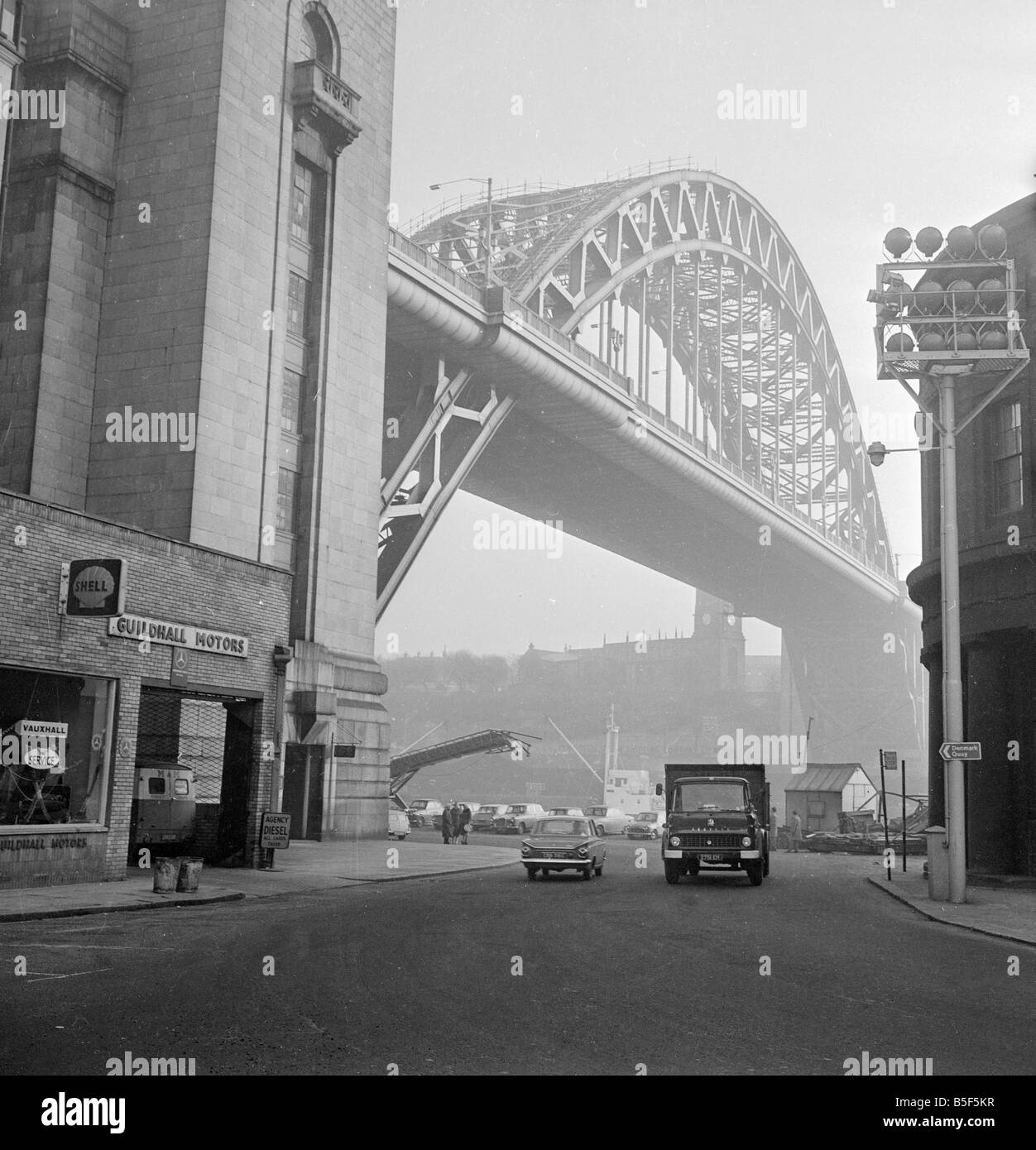 The Tyne Bridge spanning the River Tyne, North East England, linking ...