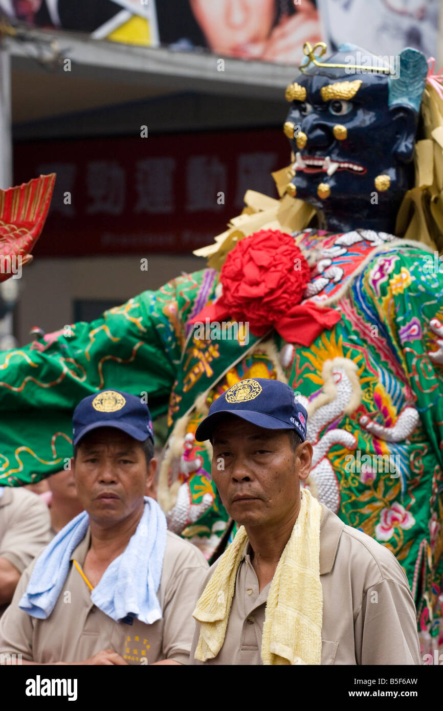 Taiwanese Chinese pilgrims during the Mazu, Goddess of the Sea ...