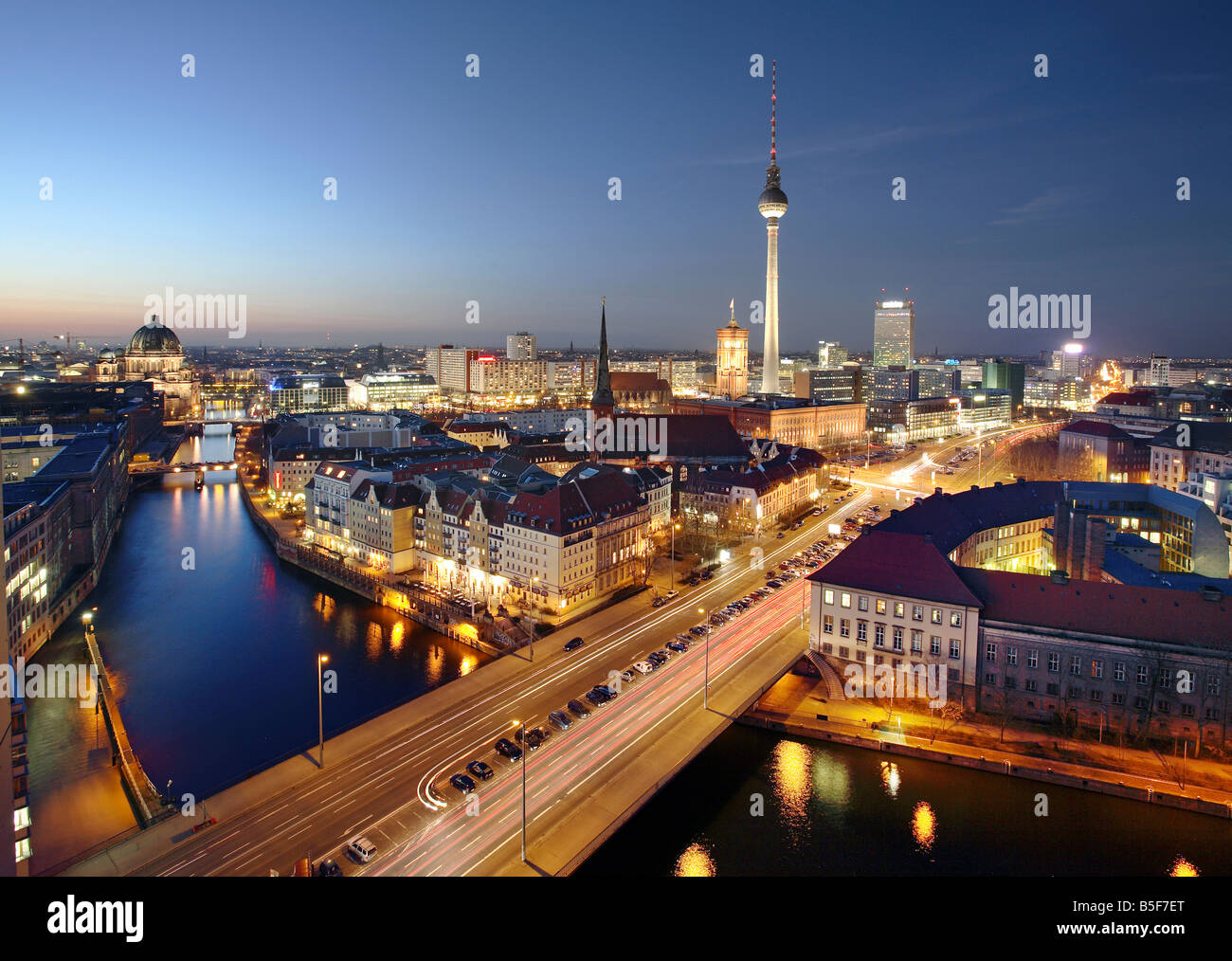 Cityscape of Berlin with Television Tower in Berlin-Mitte, Germany ...