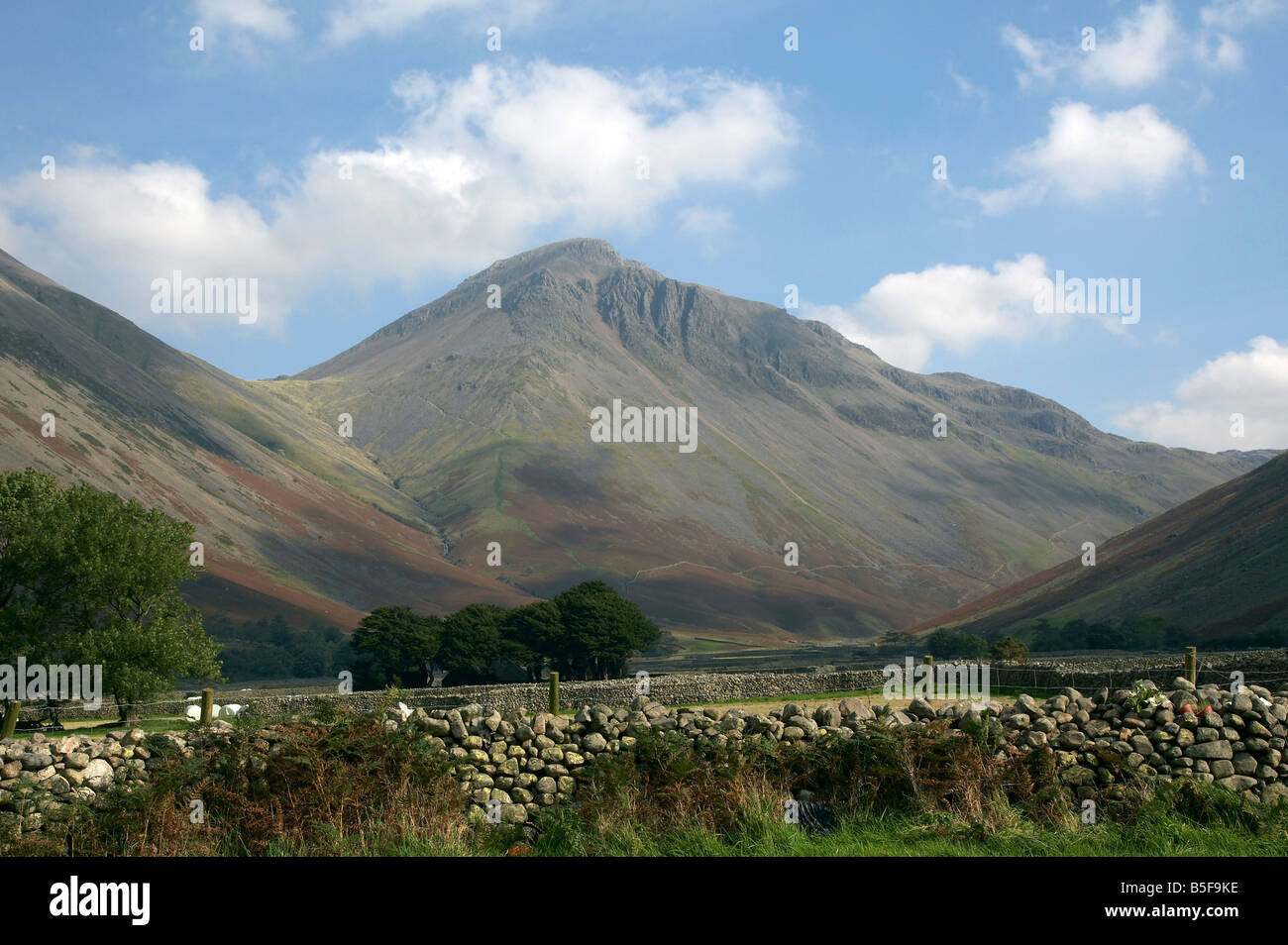 Great Gable from Wast Dale head in the English Lake District Stock ...