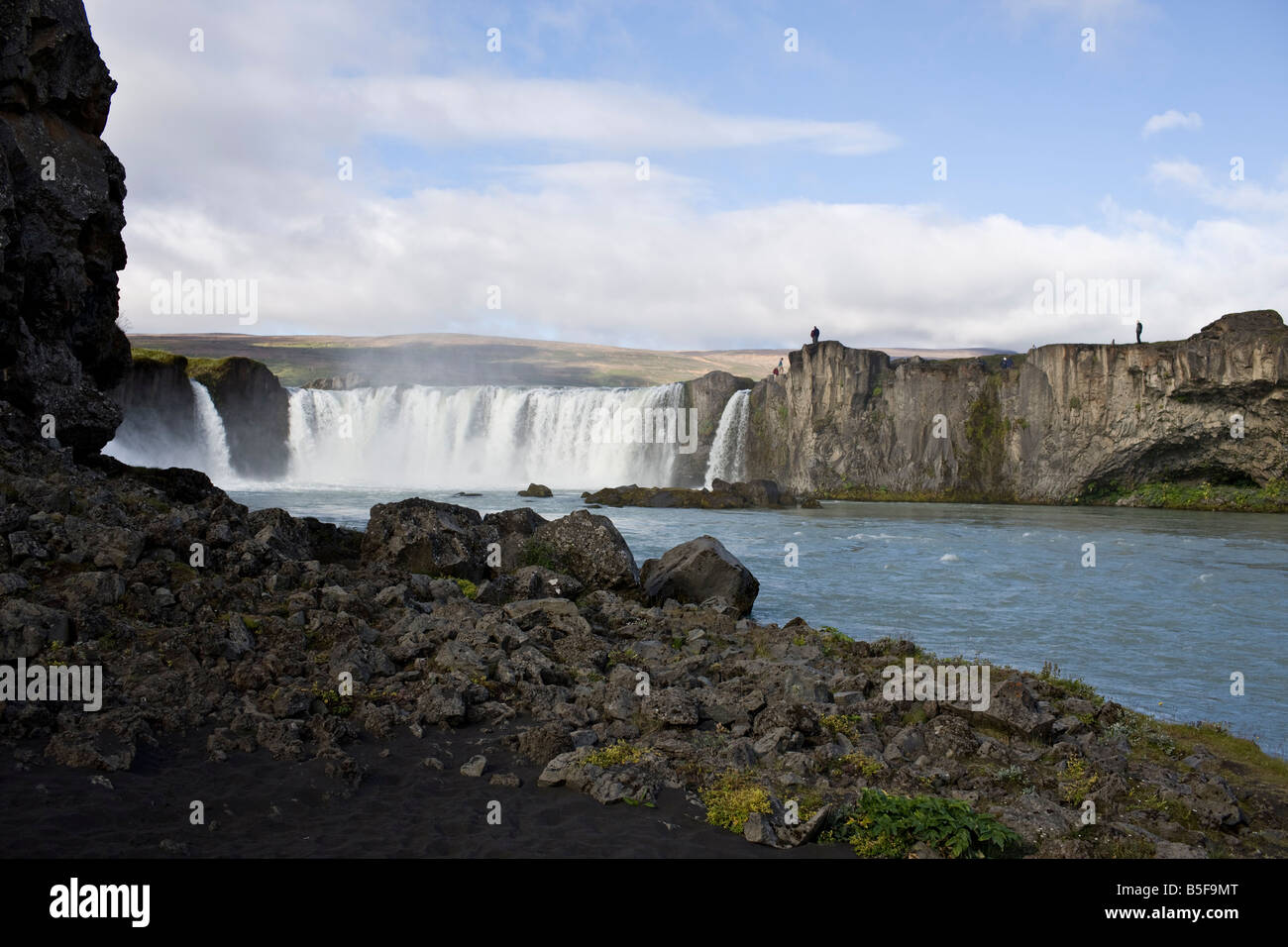 The waterfall Godafoss north east of Iceland Goðafoss Stock Photo - Alamy