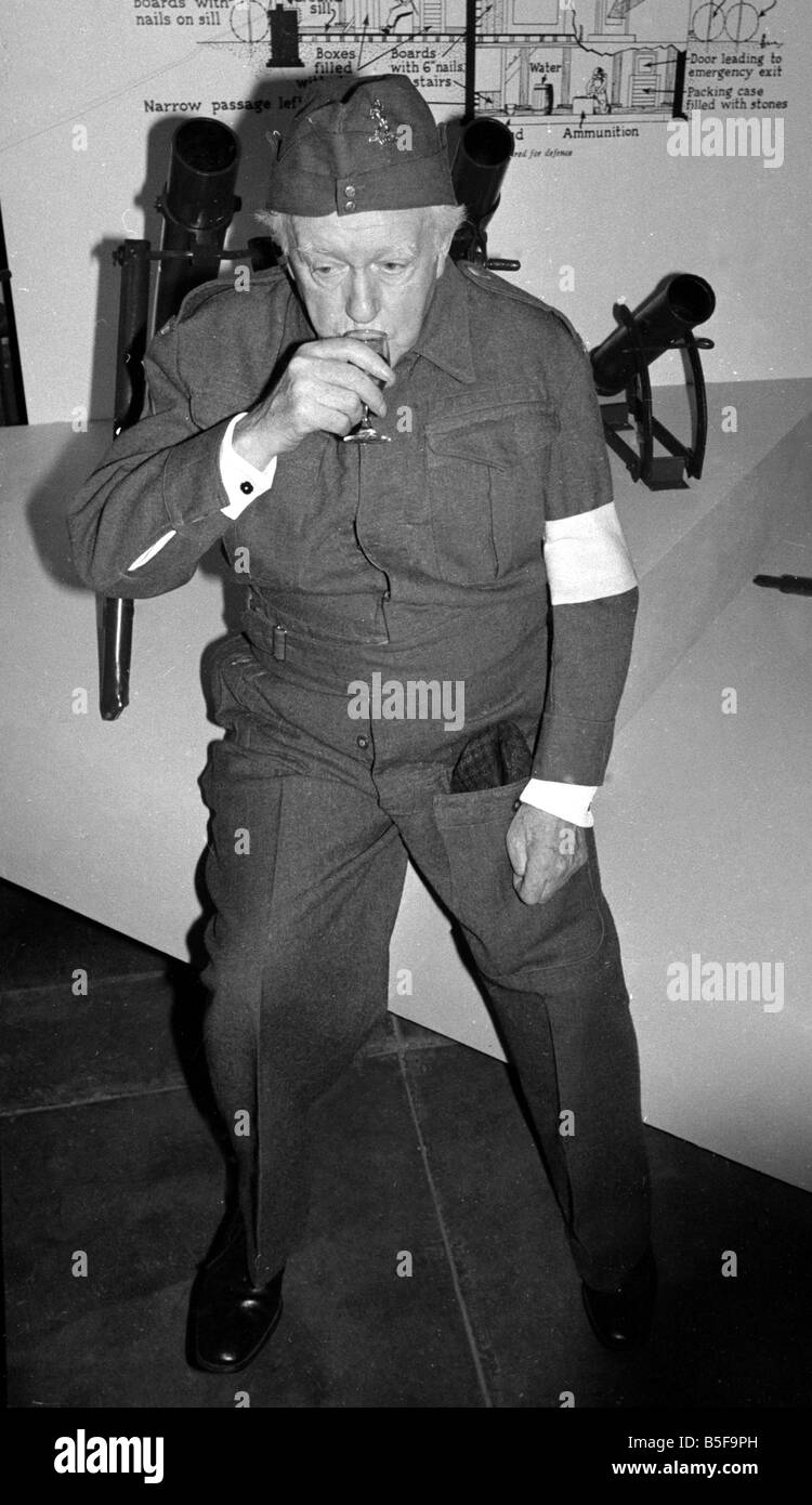 Dads Army actor Arnold Ridley who plays Private Godfrey in the popular ...