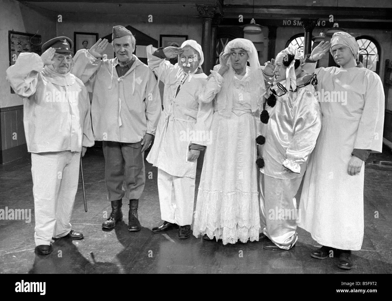 Members of the cast of the popular television comedy series Dads Army ...