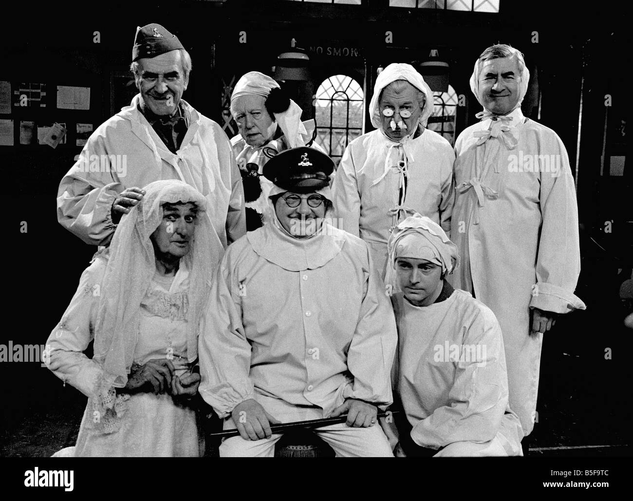 Members of the cast of the popular television comedy series Dads Army ...