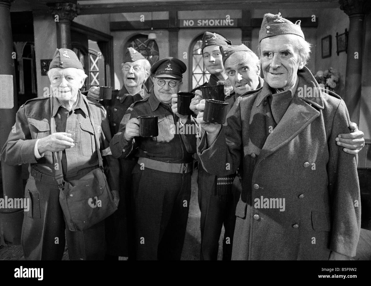 Stars of the popular wartime comedy television programme Dads Army ...
