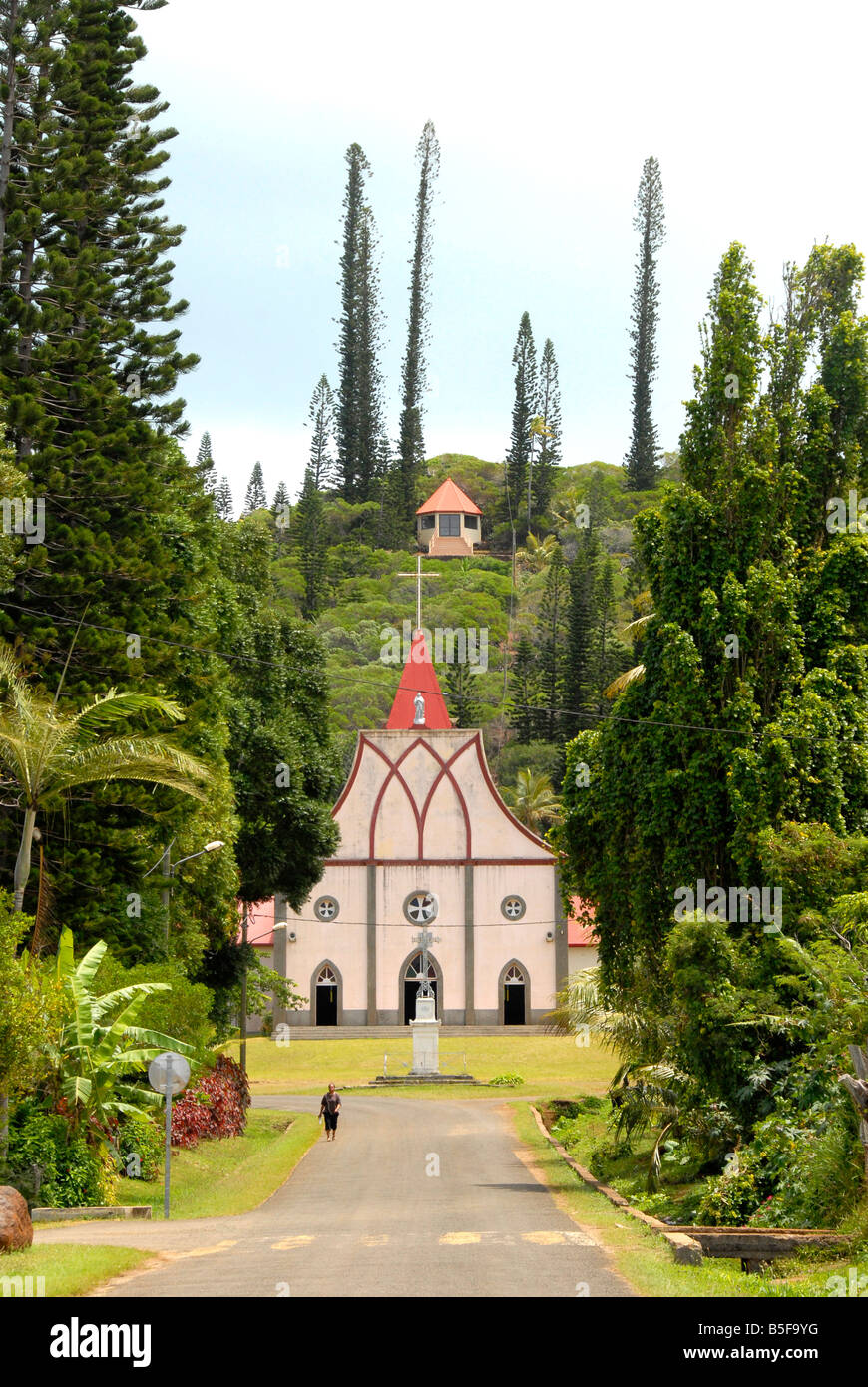Vao church Pines island New Caledonia Stock Photo - Alamy