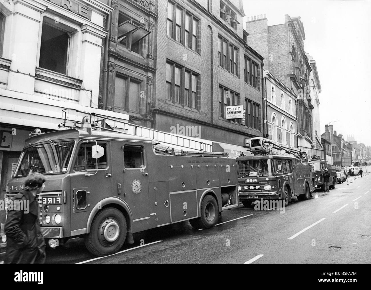 Fire engines attend an emergency in Newcastle Stock Photo - Alamy