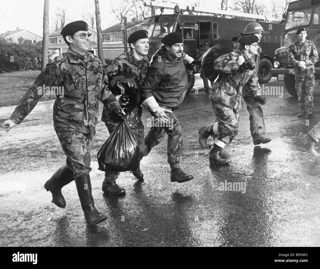 Army personnel take over the duties of the firefighter during the ...
